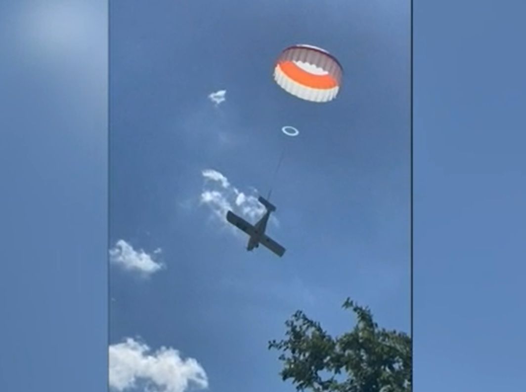 Piloto abre paraquedas e sai andando após avião cair em calçada na ...