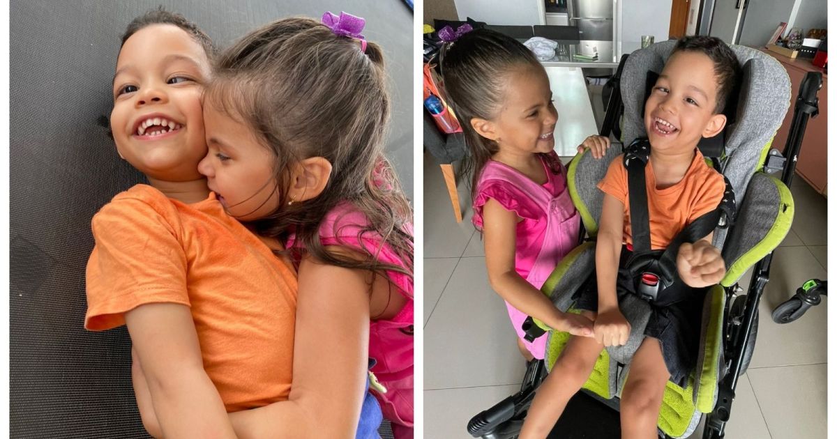 Menino com paralisia cerebral recebe visita de amiguinha e cenas ...