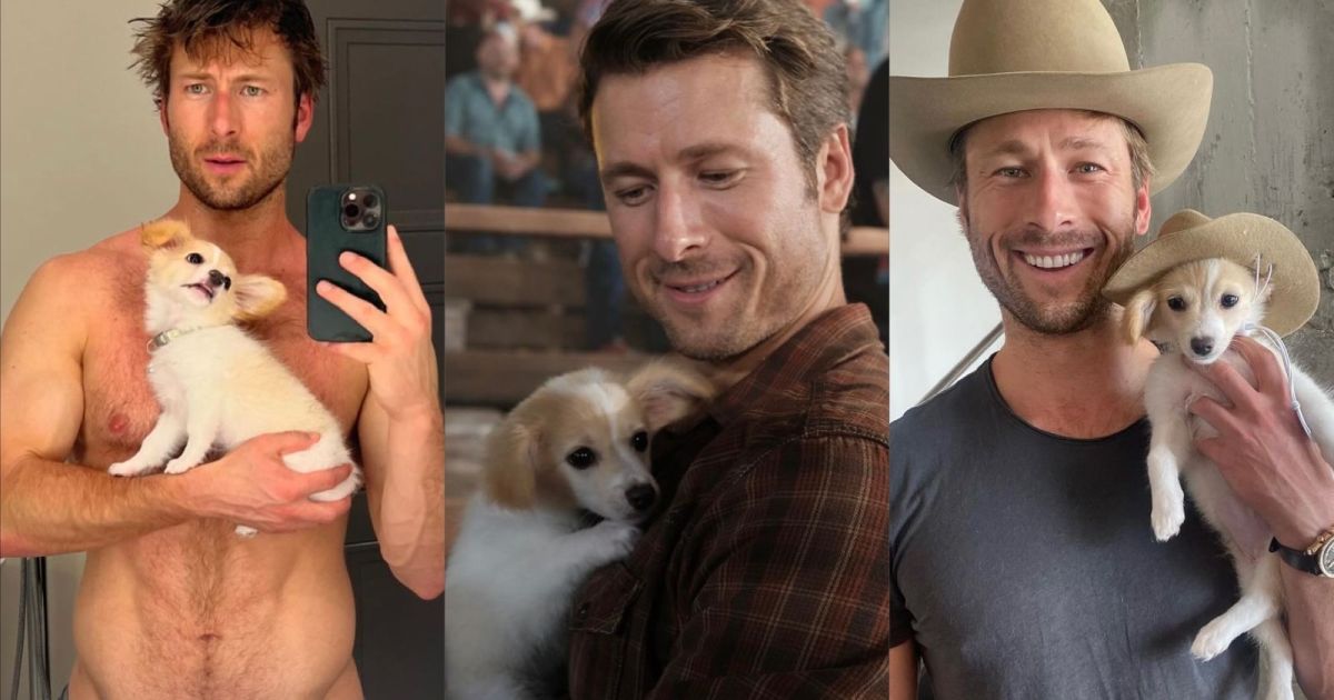 Glen Powell encanta ao mostrar novas fotos ao lado de seu cachorrinho ...