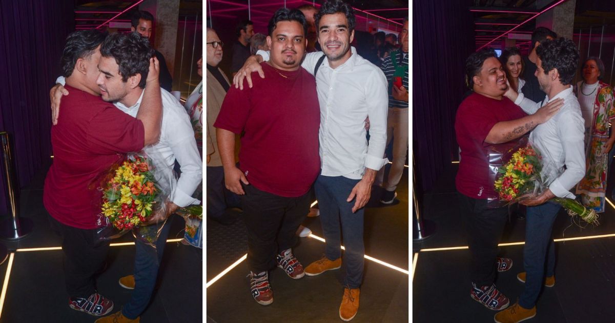 Caio Blat faz rara aparição com filho adotivo em estreia de espetáculo ...