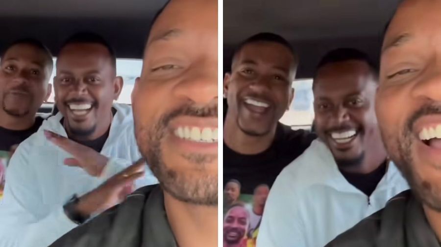 Will Smith aparece em vídeo com sósia brasileiro e Luciano Huck; veja ...