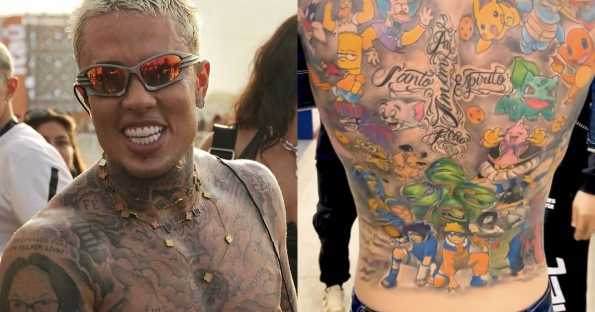 MC Daniel mostra tatuagem gigante que fez com anestesia geral; confira ...