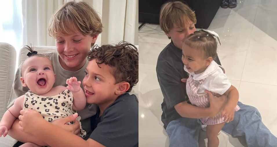 Ex de Neymar mostra Davi Lucca com as irmãs Mavie e Helena | CNN Brasil