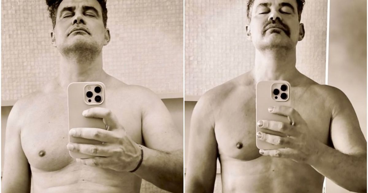 Carmo Dalla Vecchia mostra antes e depois após rotina de exercícios ...