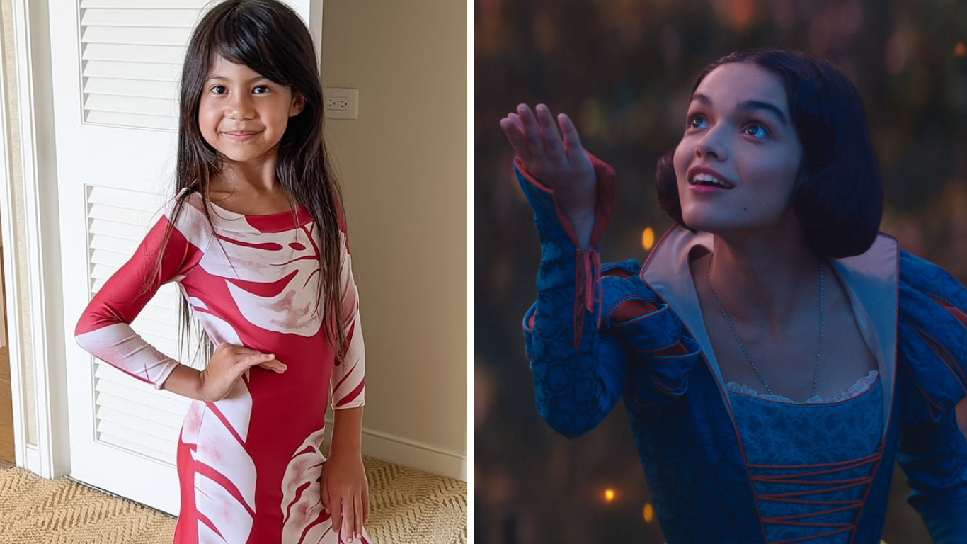 Atriz de "Lilo e Stitch" interage com Rachel Zegler, a nova Branca de ...