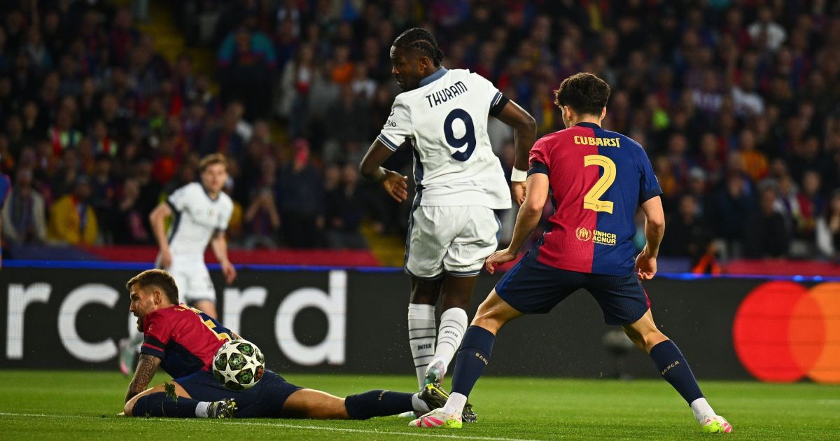 Thuram, da Inter, faz golaço relâmpago contra Barcelona na Champions ...