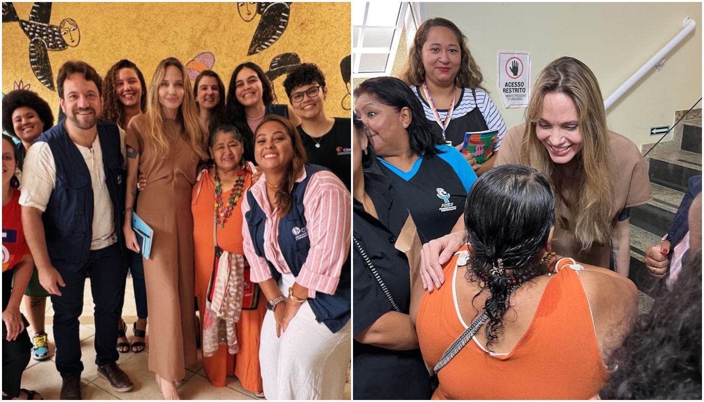 Angelina Jolie visita ONG de imigrantes e refugiados em São Paulo; veja ...