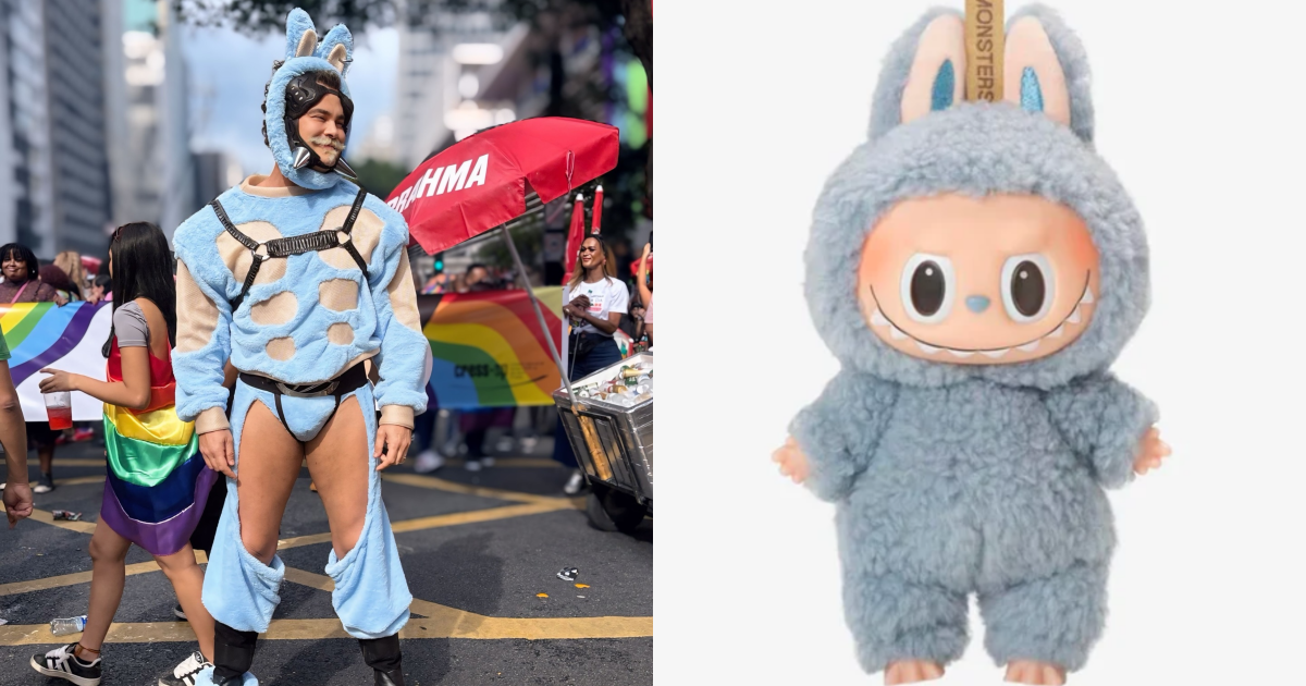 Carmo Dalla Vecchia curte Parada do Orgulho LGBT+ vestido de Labubu ...