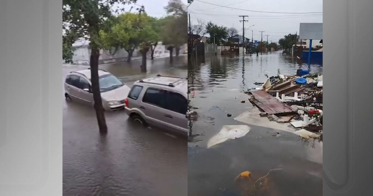 RS: chuva volta a alagar bairros em cidade afetada por enchentes de ...