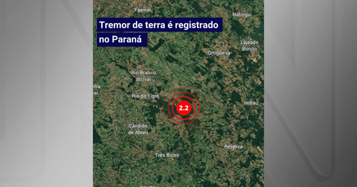 Tremor de terra de magnitude 2.2 mR atinge município do Paraná | CNN Brasil