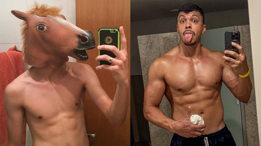 Influenciador Júlio Cocielo mostra evolução do shape: "Só começando ...