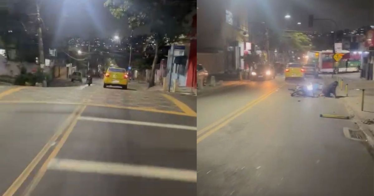 Briga de trânsito entre taxista e motociclista termina em acidente no ...