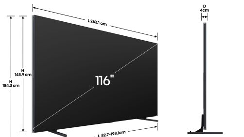 Conheça a maior TV do Brasil, que tem 116 polegadas e custa R$ 150 mil ...