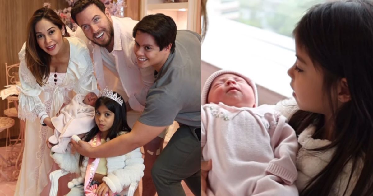 Maíra Cardi mostra encontro dos filhos com a bebê Eloáh; veja fotos ...