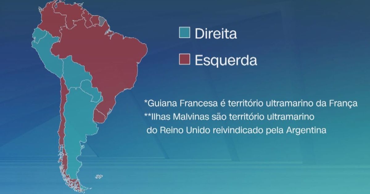 Direita x Esquerda: Mapa mostra distribuição de governos na América do ...