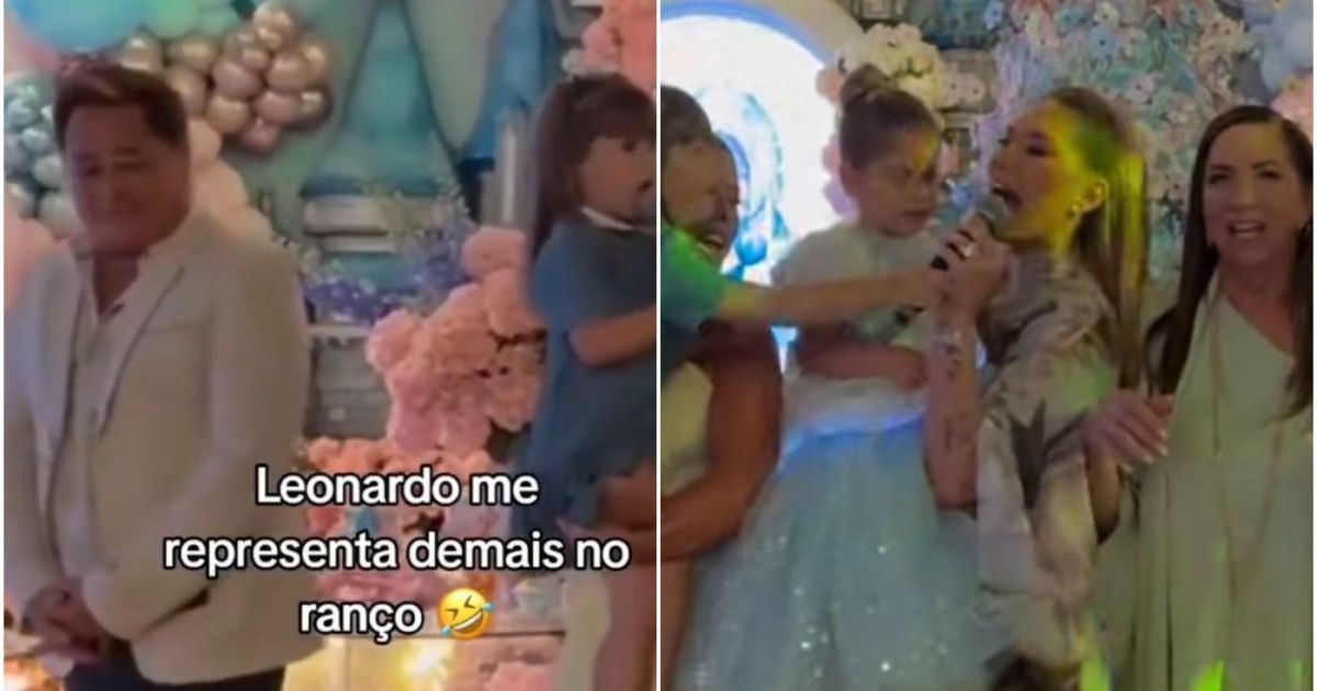 Leonardo vira meme em festa de Maria Flor: "Tá com ranço da Virginia ...