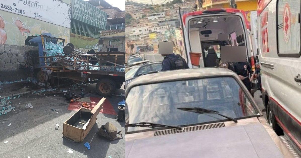 Homem sobrevive após caminhão perder freio e morre após ambulância ...