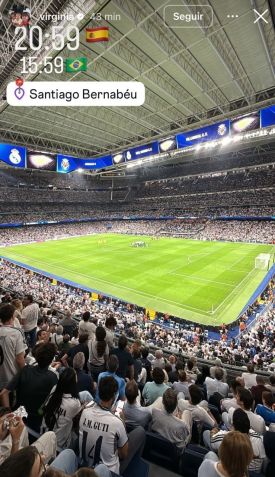 Virginia vai a jogo do Real Madrid com a camisa de Vini Jr; veja | CNN ...