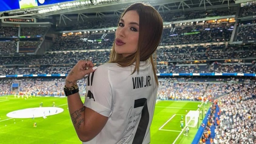 Virginia vai a jogo do Real Madrid com a camisa de Vini Jr; veja | CNN ...