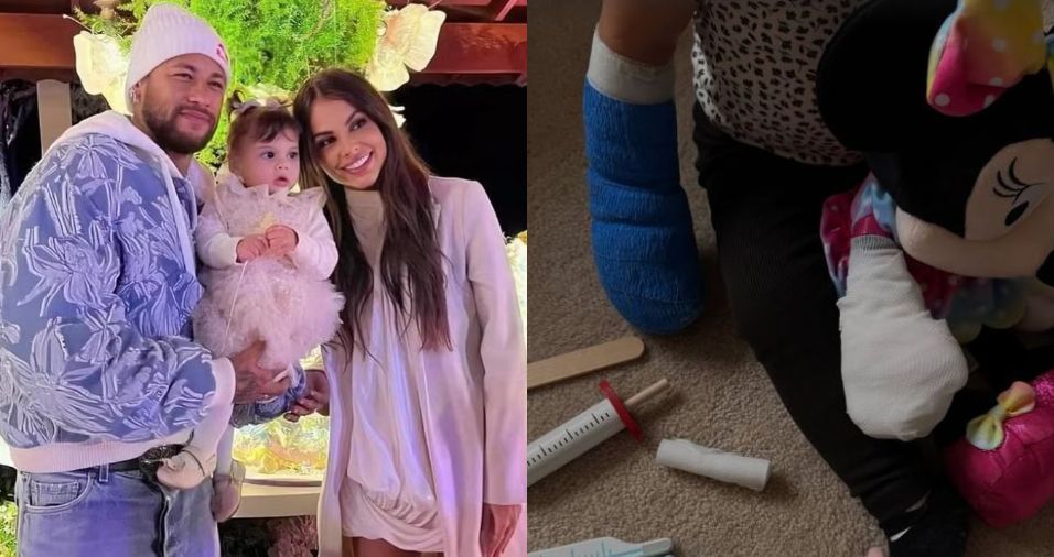 Amanda Kimberlly mostra curativo da filha com Neymar após acidente ...