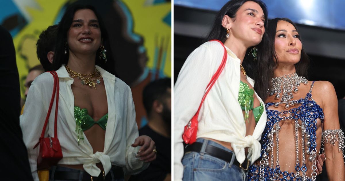 Dua Lipa vai a ensaio da Vila Isabel e posa com Sabrina Sato; veja ...