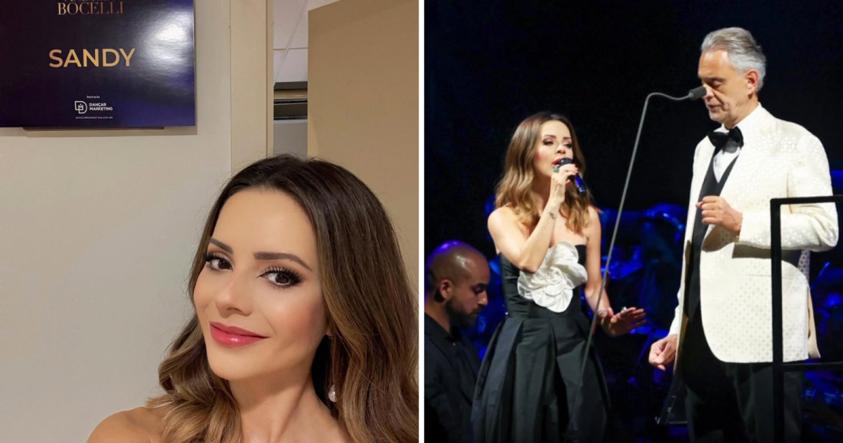 Sandy quebra "hiato" e canta com Andrea Bocelli em São Paulo; veja ...