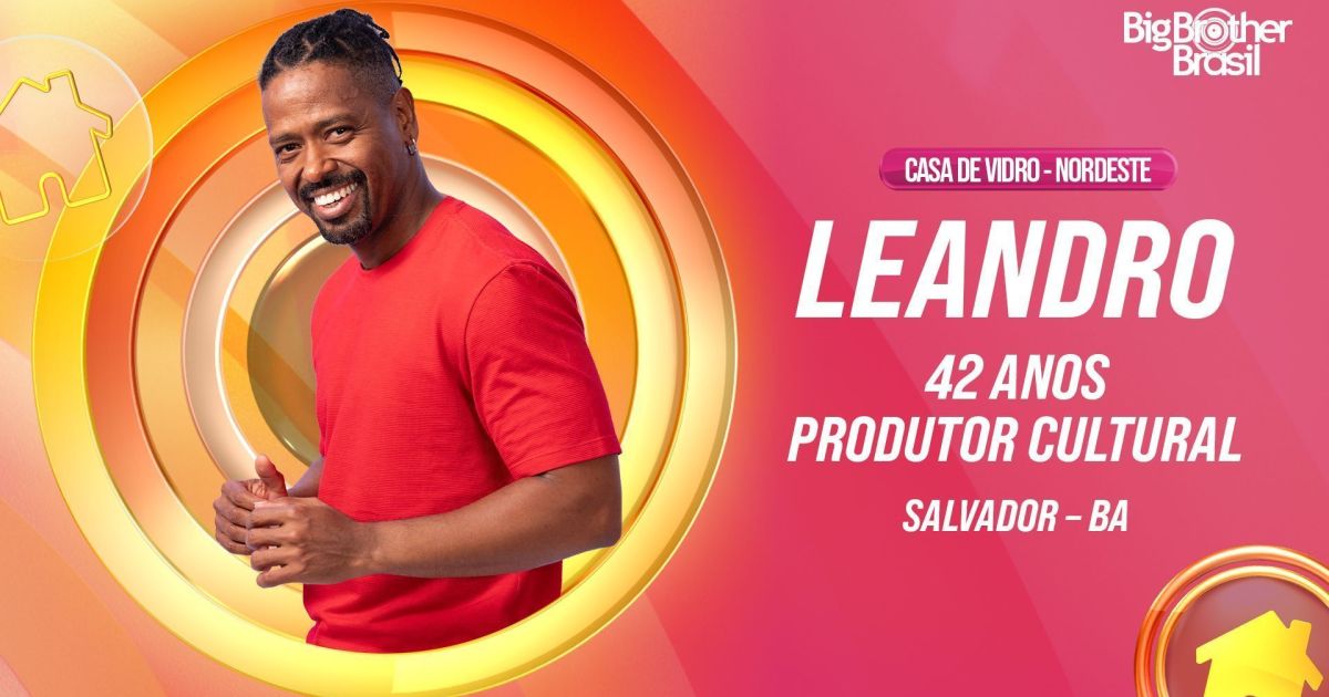BBB 26: conheça Leandro, produtor cultural que está na Casa de Vidro ...