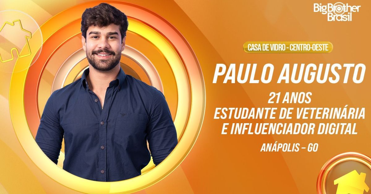 BBB 26: conheça Paulo Augusto, estudante que está na Casa de Vidro ...