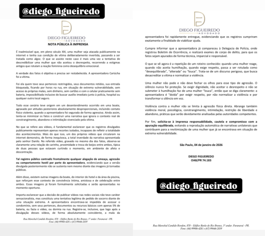 Cariúcha se pronuncia após acusação de agressão a affair: "Intimidação ...