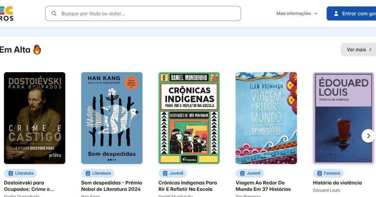 Livros gratuitos em aplicativo do MEC? Saiba como utilizar a plataforma ...