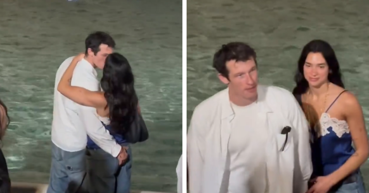 Em meio a beijos, Dua Lipa e Callum Turner conhecem Fontana di Trevi ...